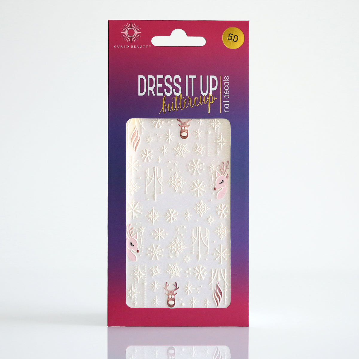 Cured Beauty - Dress It Up, Buttercup 5D Nail Decals - Pink Vixen